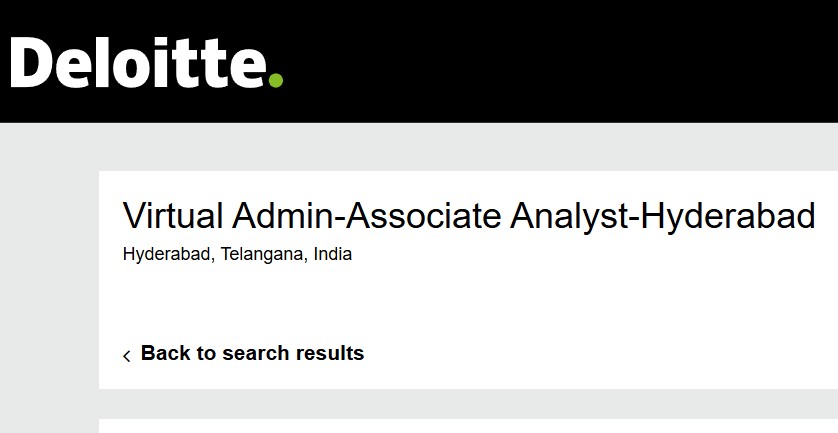 Deloitte Hiring for Virtual Admin Associate-Analyst: Apply Online - Get Quick Update